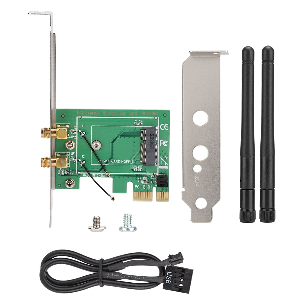 ae E key M.2 to PCI E Desktop Riser Card Notebook Wireless Network Card ...