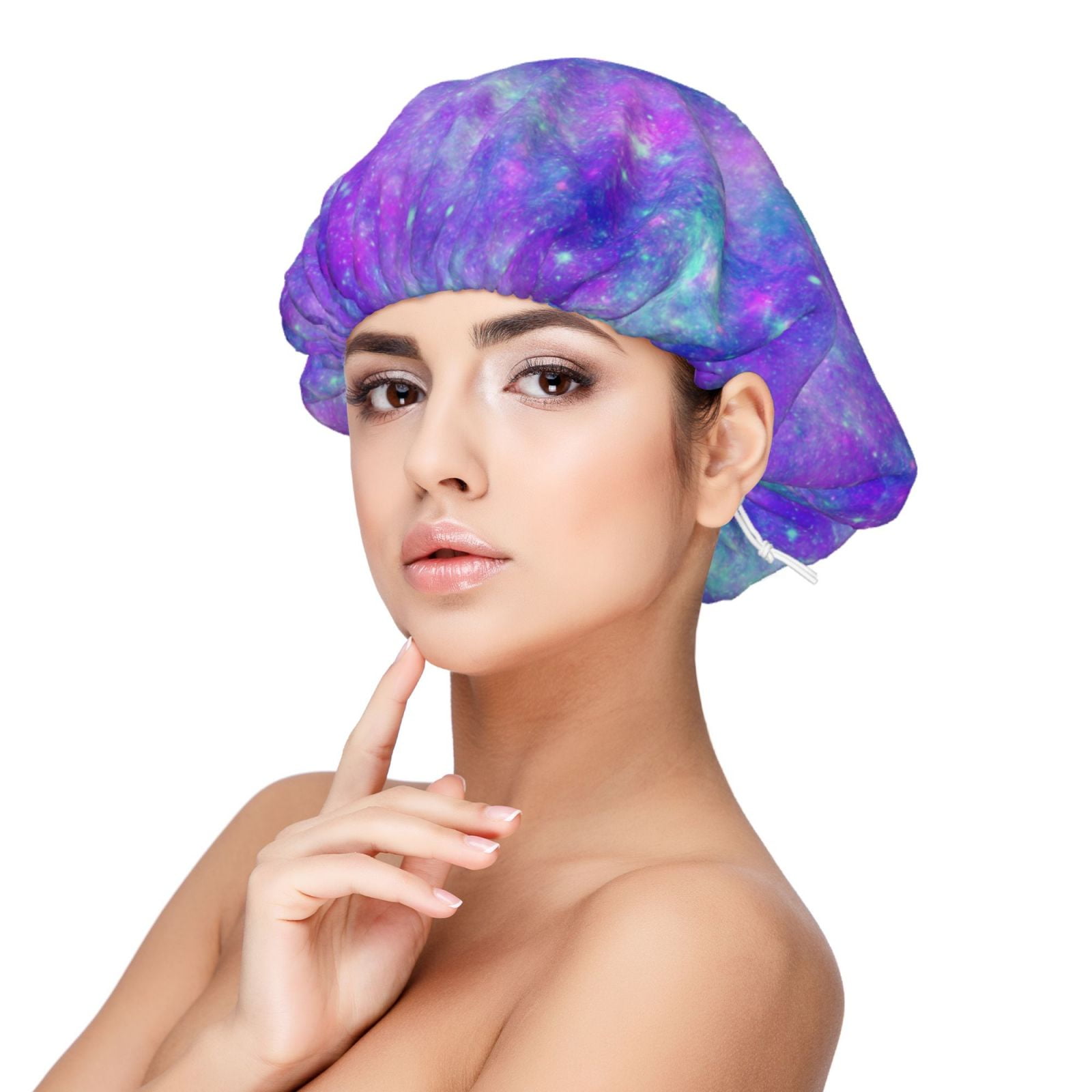aesthetic galaxy sky blue purple Silk Bonnet for Sleeping Women Men ...