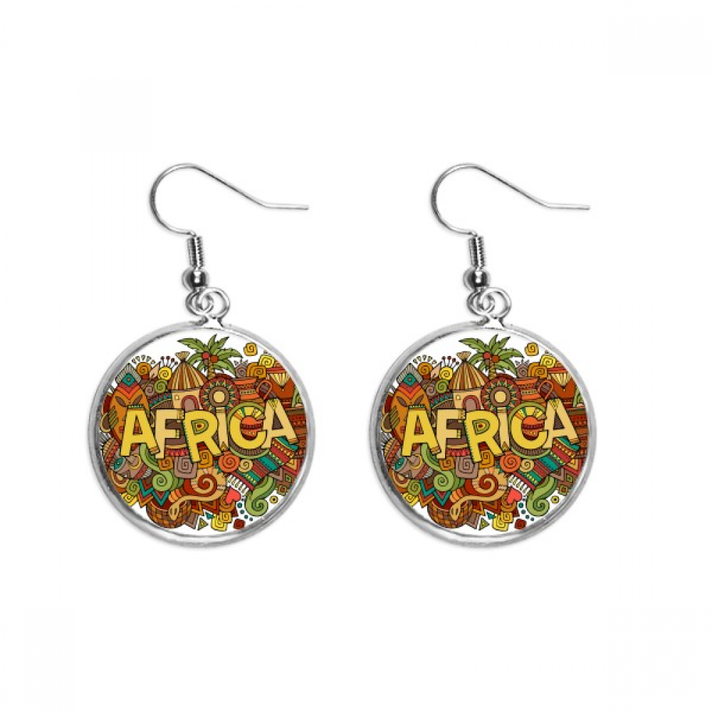 african aboriginal art pattern tribal ear dangle silver drop ear ...
