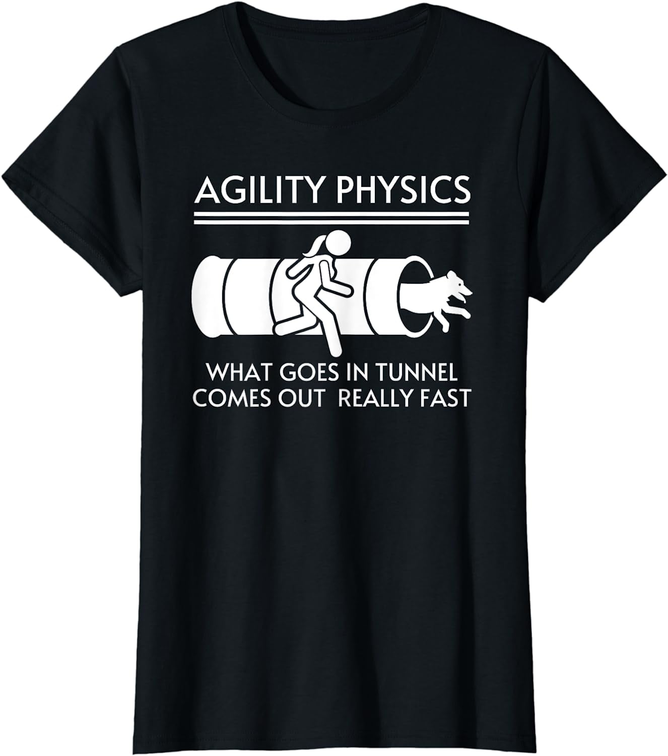 agility physics funny dog agility T-Shirt - Walmart.com