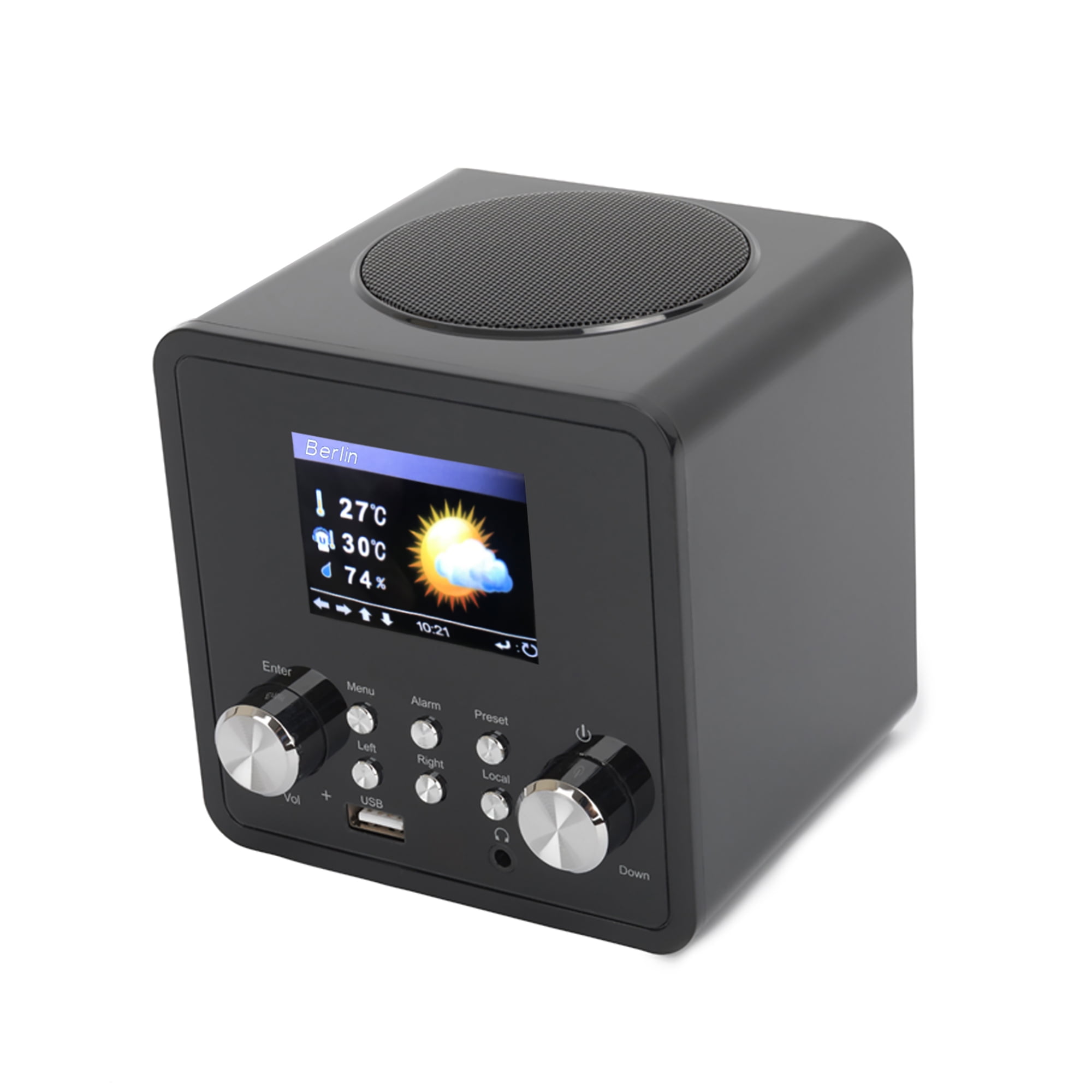 ahiya Radio Internet Mini Stereo Smart Speaker Weather Forecast MP3 USB ...