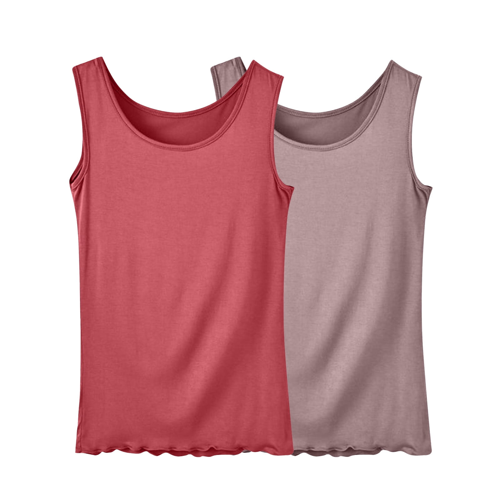 aidice 2 PC Plus Size Womens Tank Tops M-5XL Sleeveless Stretchy Pajama ...