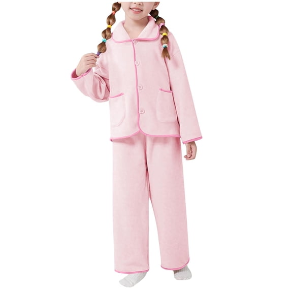 aidice Baby Girl Clothes Pajamas Lapel Neck Button Long Sleeve Shirts ...