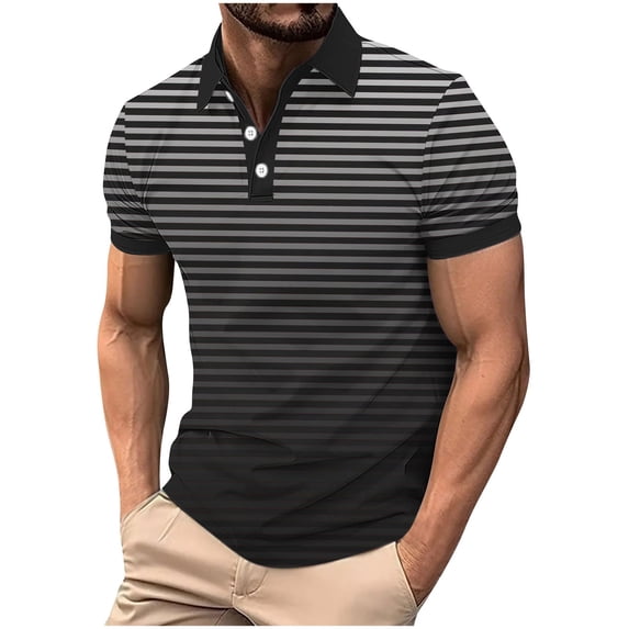 aidice Casual Shirts for Men Short Sleeve Breathable Loose 1/4 Button ...