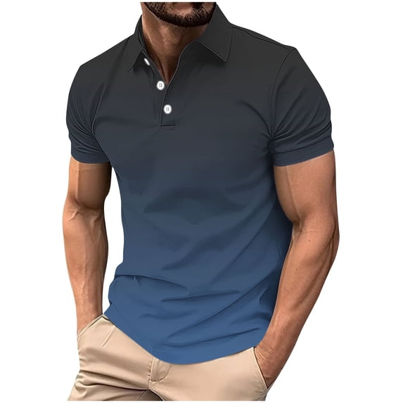 aidice Mens Collared Shirts Short Sleeve Breathable Summer Dress Fitted ...