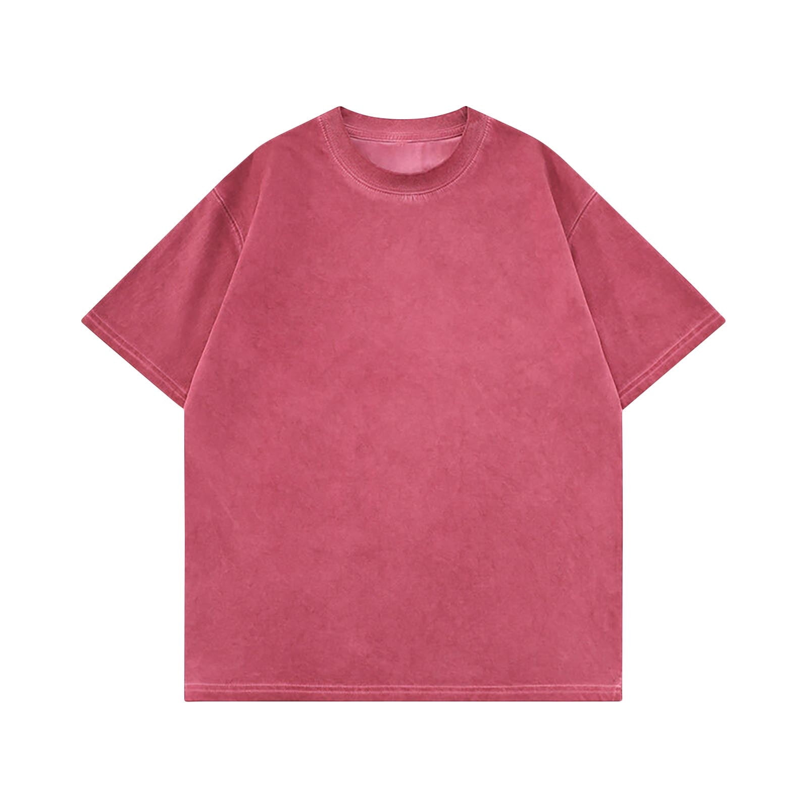 aidice Mens Tops Crewneck Short Sleeve Loose Drop Shoulder Shirts ...