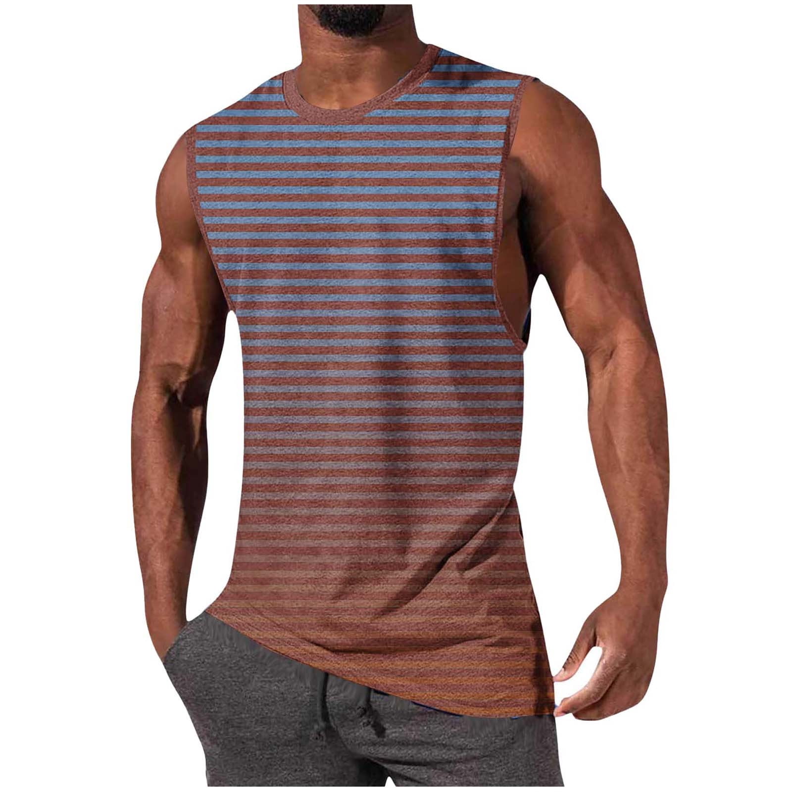 aidice Mens Undershirts Sleeveless Breathable Loose Longer Length ...