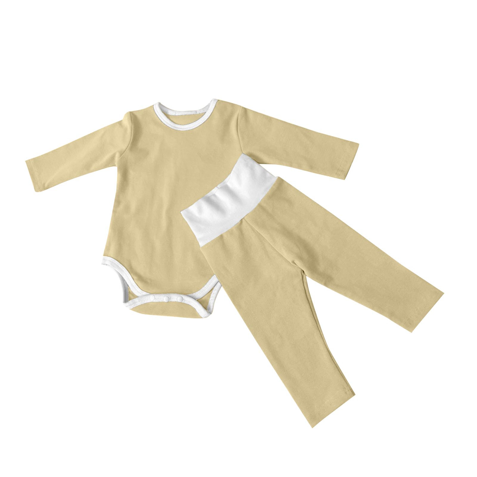 aidice Newborn Baby Clothes Boy Girl 2 Piece Onesie Pants Long Sleeve ...