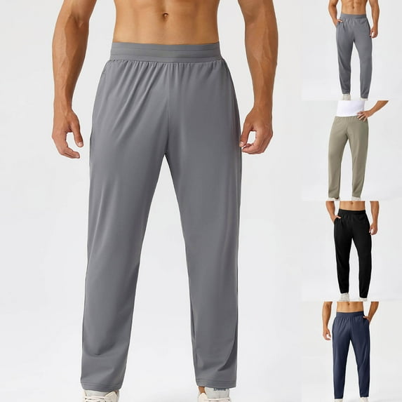 aidice Workout Pants for Men Lightweight Quick-Dry Trackpants Elastic ...