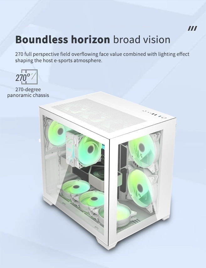 Aigo C305 Mid-Tower PC Gaming Computer Case with High Airflow, Cable ...