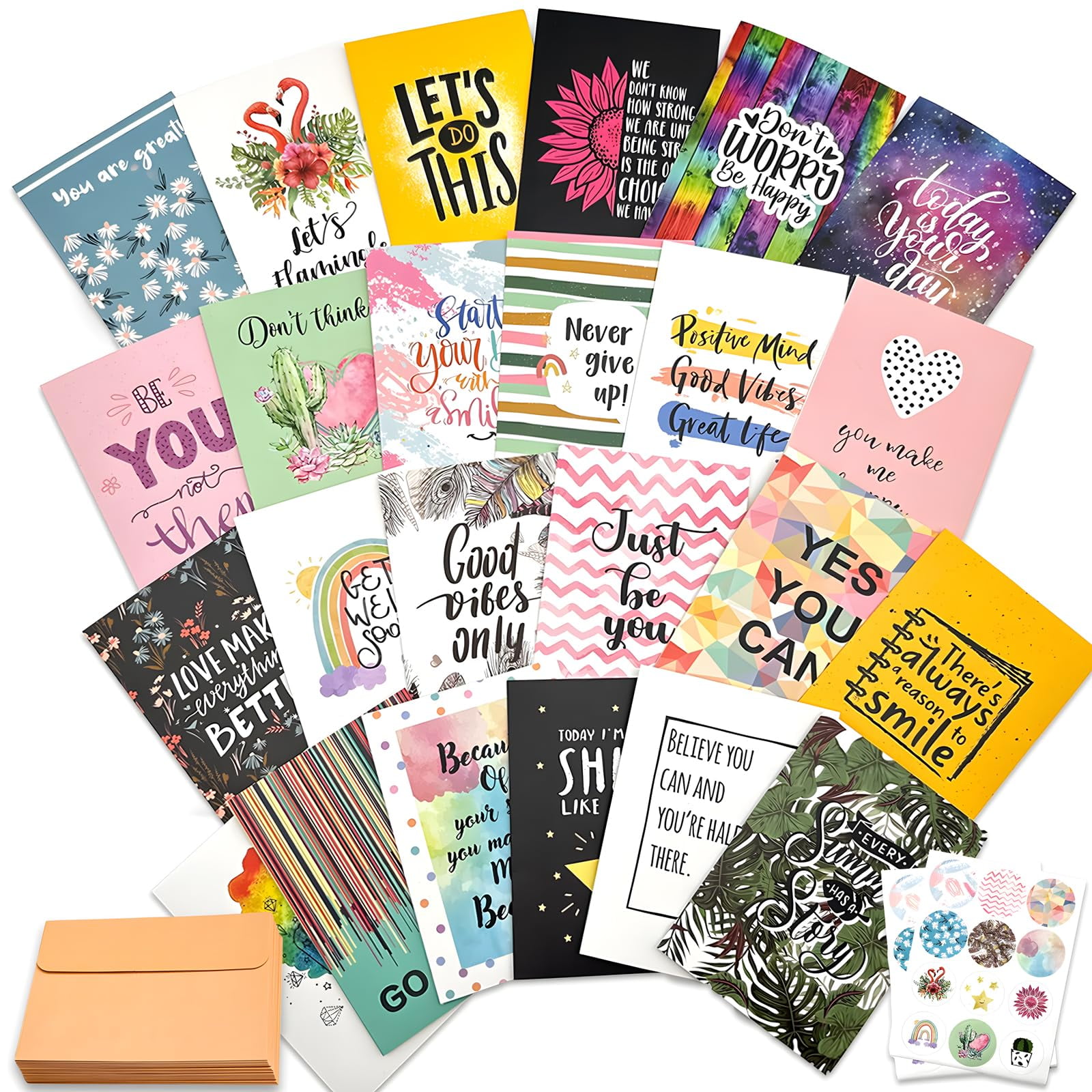 ainifv Motivational Cards with Envelopes Inspirational Cards with ...