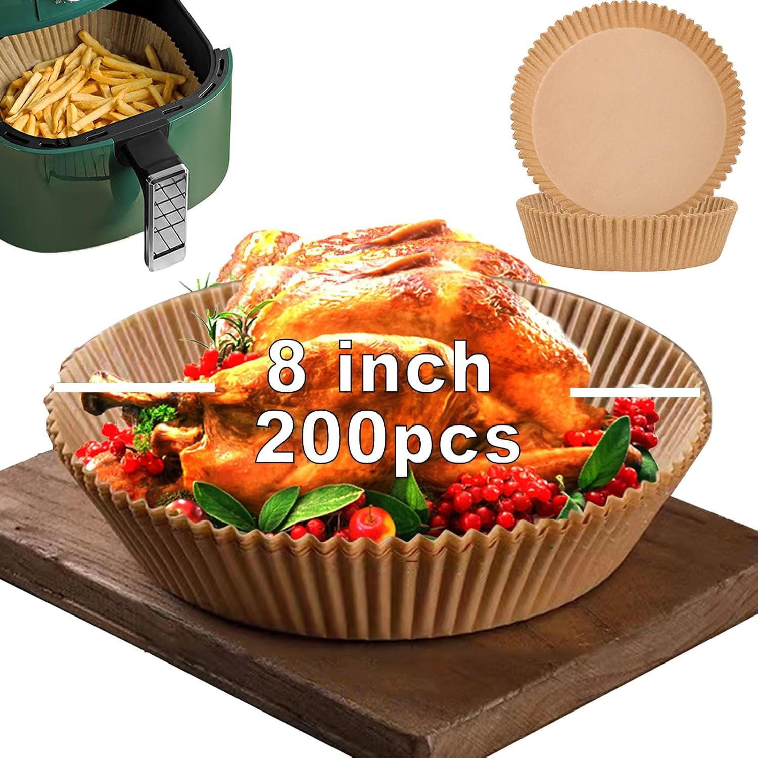 air fryer liners disposable for ninja, 4 qt air fryer liners, 200pcs ...