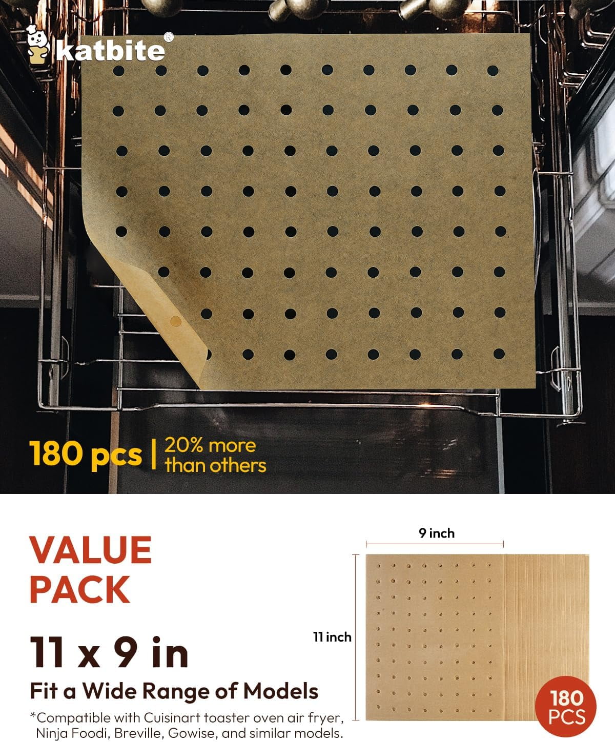 air fryer parchment paper liners 180cs airfryer liners disposable 9x11 ...