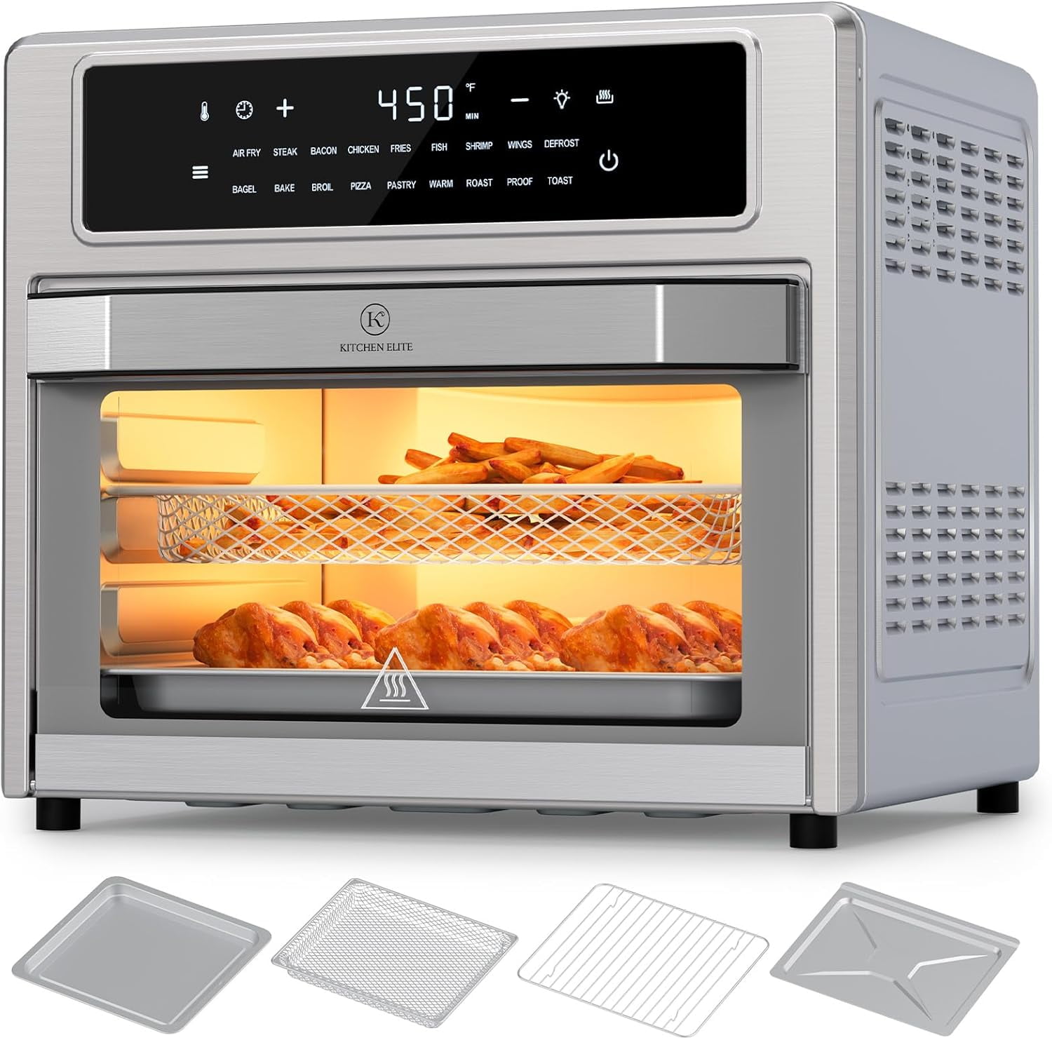 Air Fryer Toaster Oven Combo, 26.4 Qt Convection Oven Countertop, 18-in ...