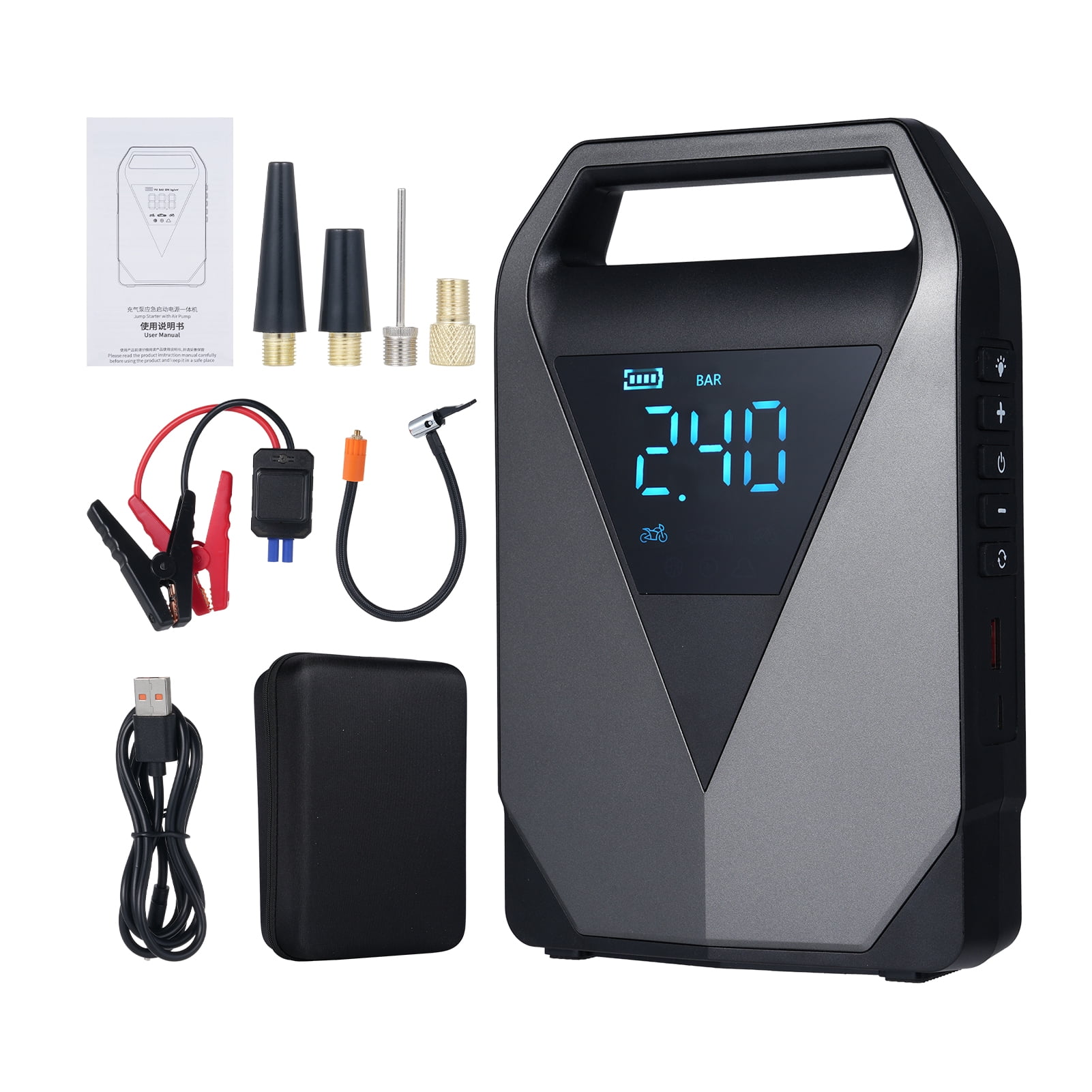 air pump,Air Compressor In 1 Car Preset Tire Pressure Bank 5 Portable 5 ...