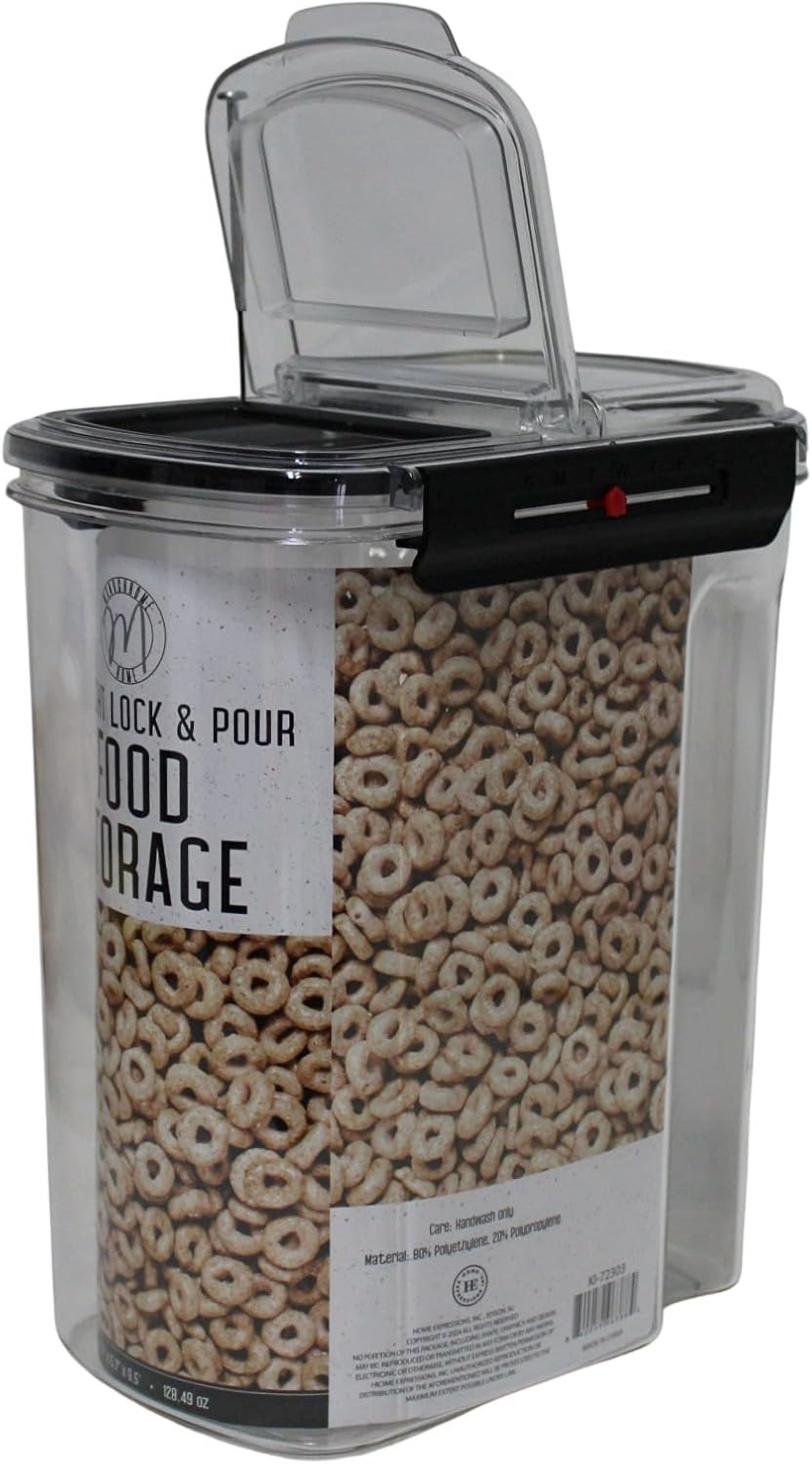 airtight lock & pour food storage container – 12 cup (3 qt) bpa-free ...