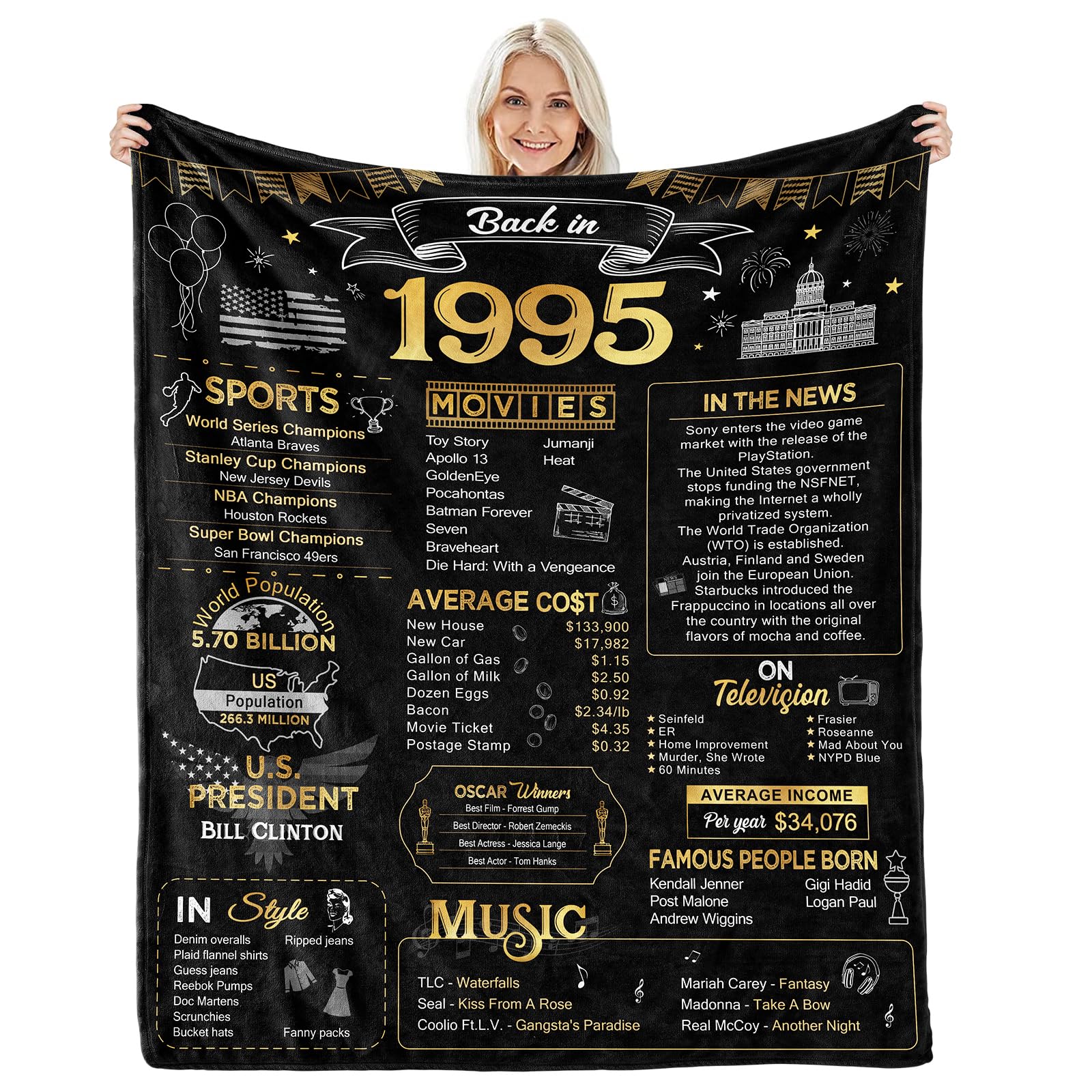 aisdfhsa30th Birthday Gifts for her Women Men, 30th Blanket Gifts for ...