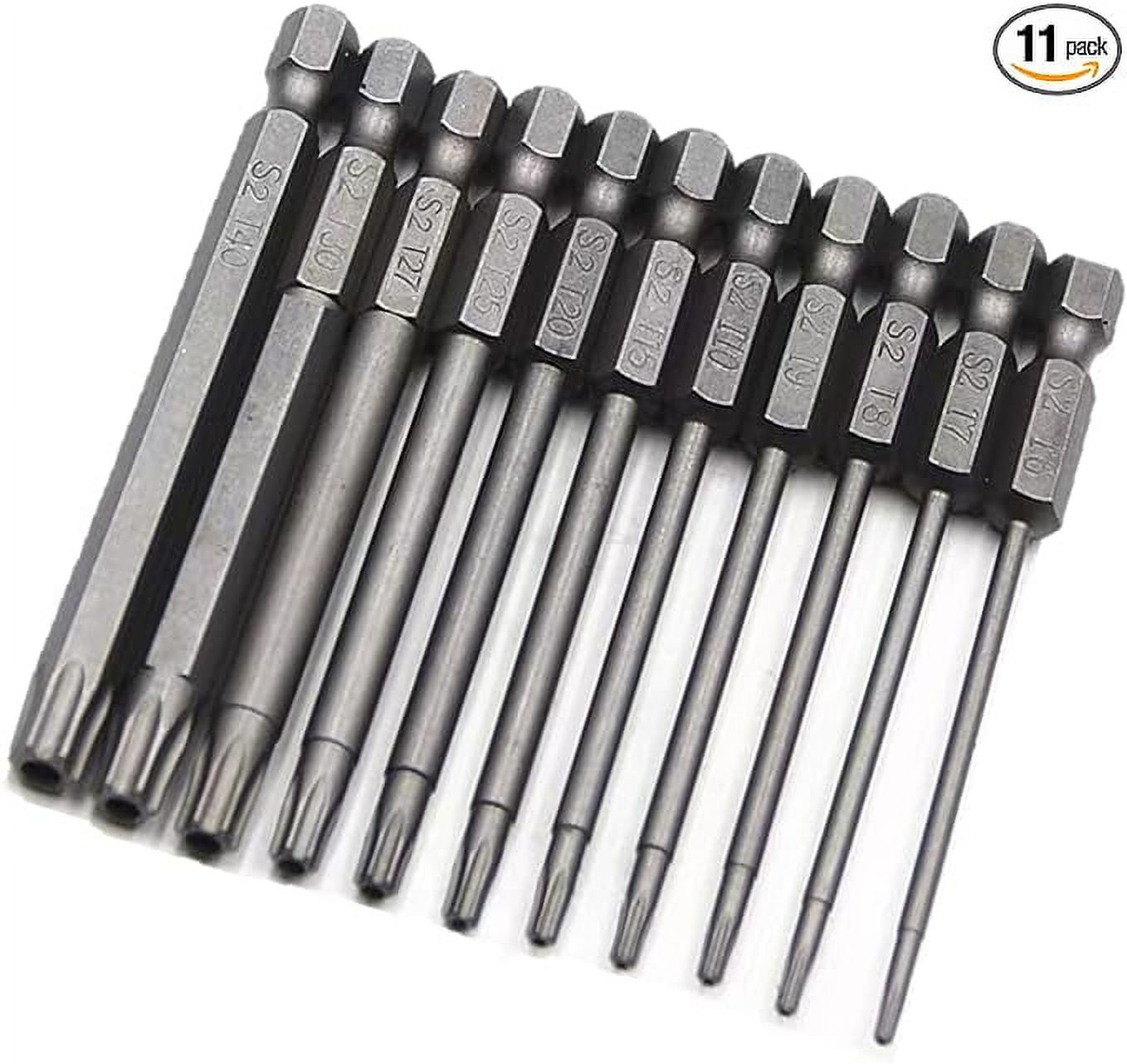 aiyun 11-Piece Security Star Bit Set, S2 Steel Magnetic Torx Security ...