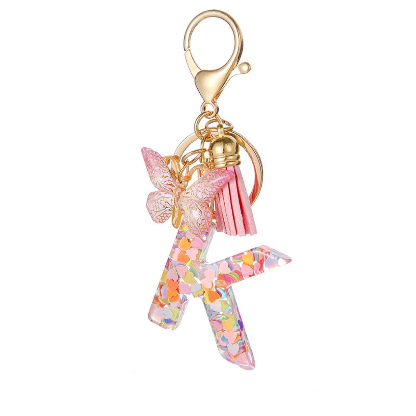 ajkijo Personalized English Letter Keychain Pendant, Customize Your ...