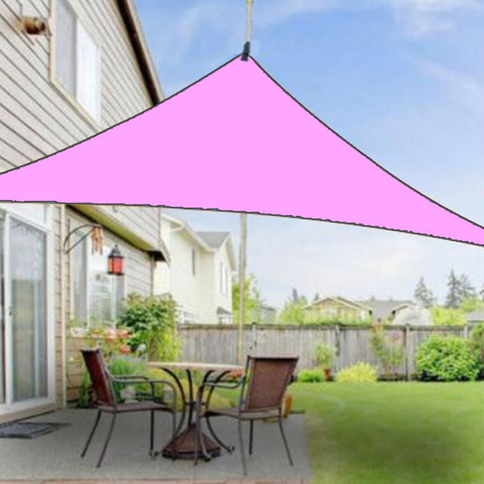 ajkijo Triangle Sun Shade Sail Canopy Sunshade Outdoor Heavy Duty ...