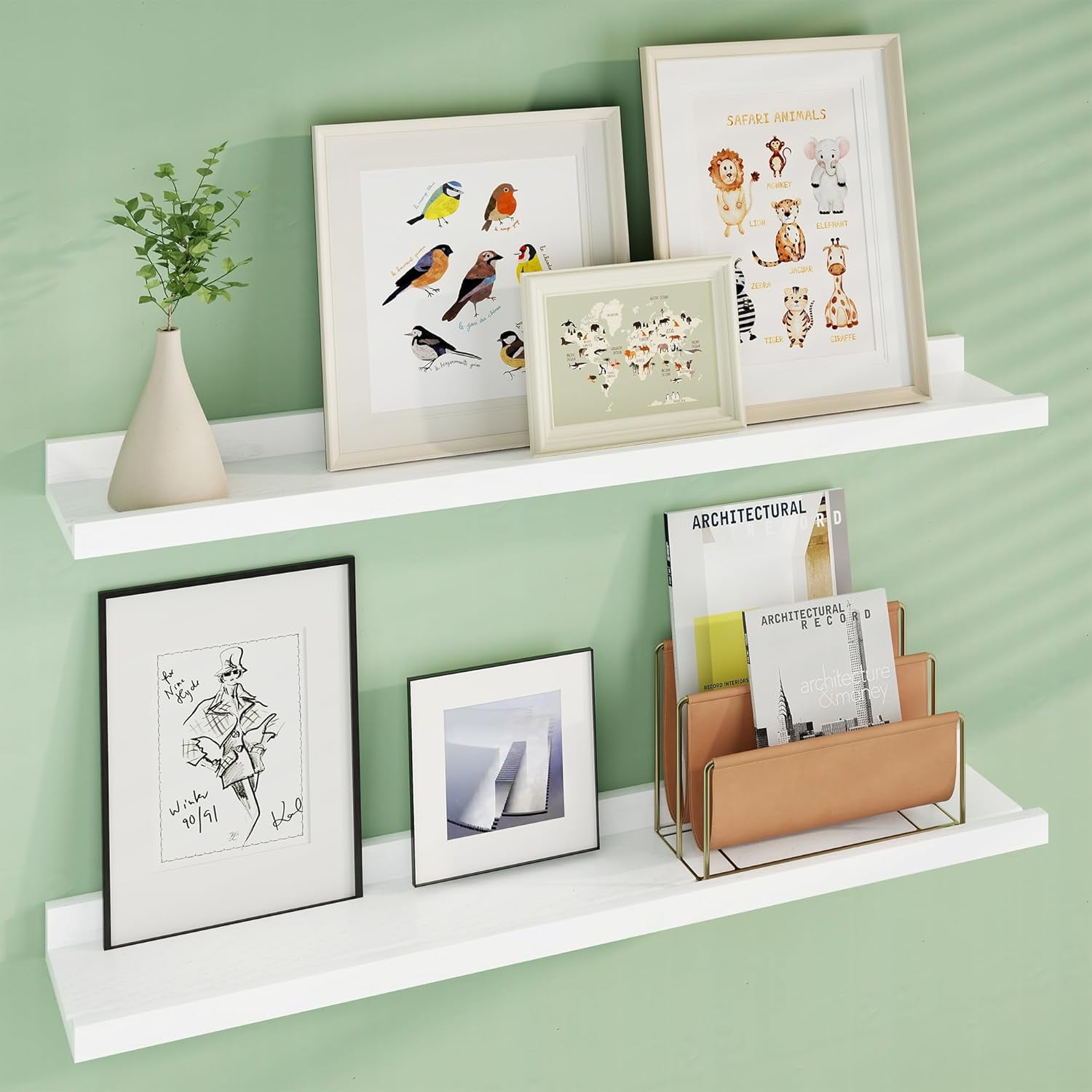 ak Floating Shelves 36 Inch Picture Ledge Shelf Set of 2, Rustic Wall ...