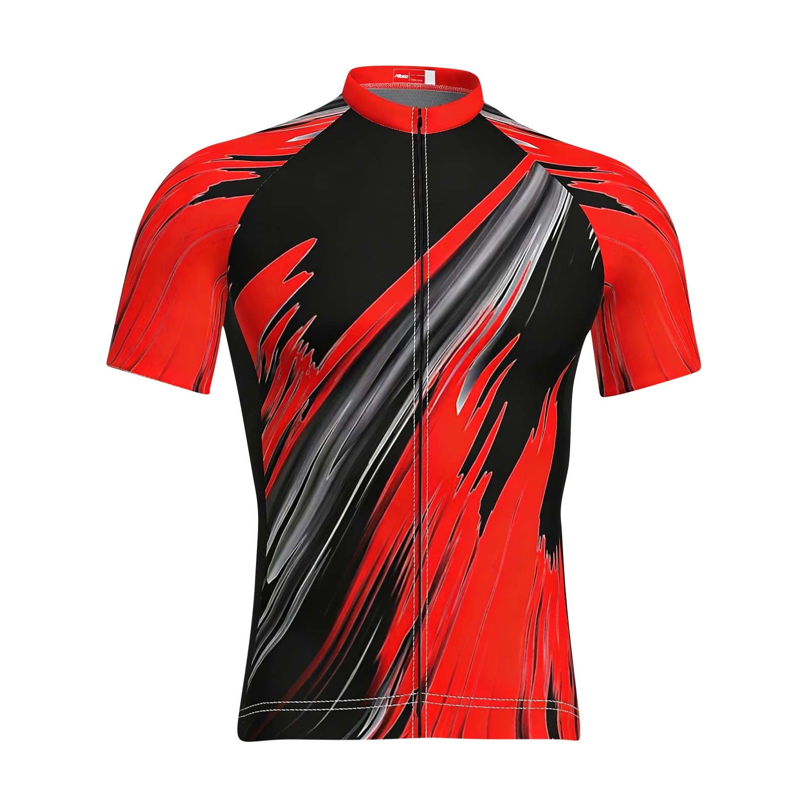akafmk Cycling Jerseys for Men Short Sleeve Bike Shirt Zipper Gradient ...