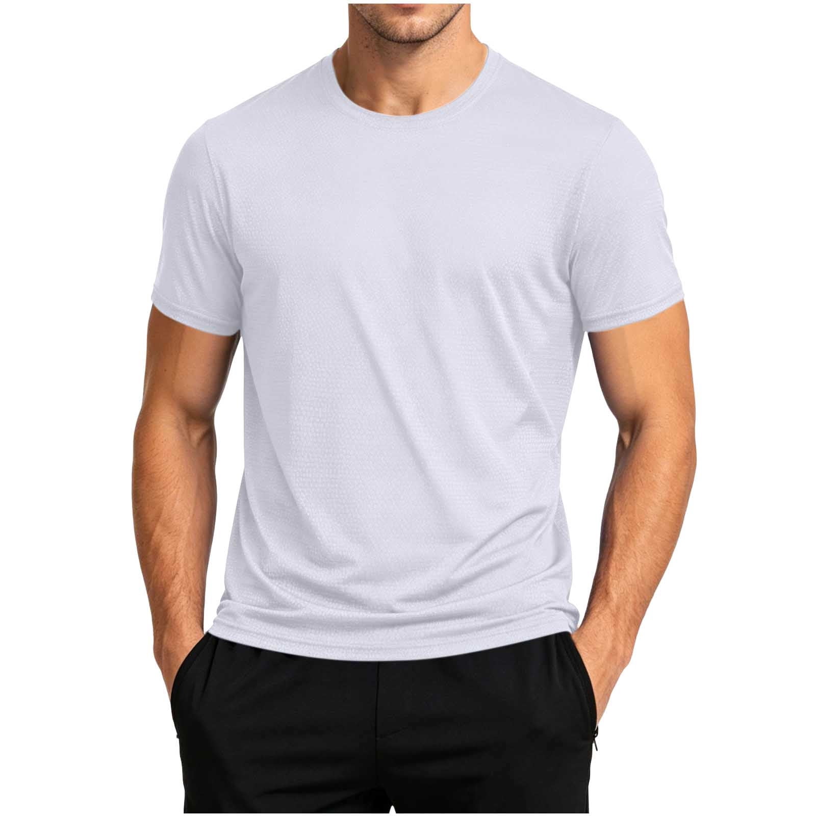 akafmk Men's Short Sleeve T Shirt Classic Lightweight Crew Neck T-Shirt ...