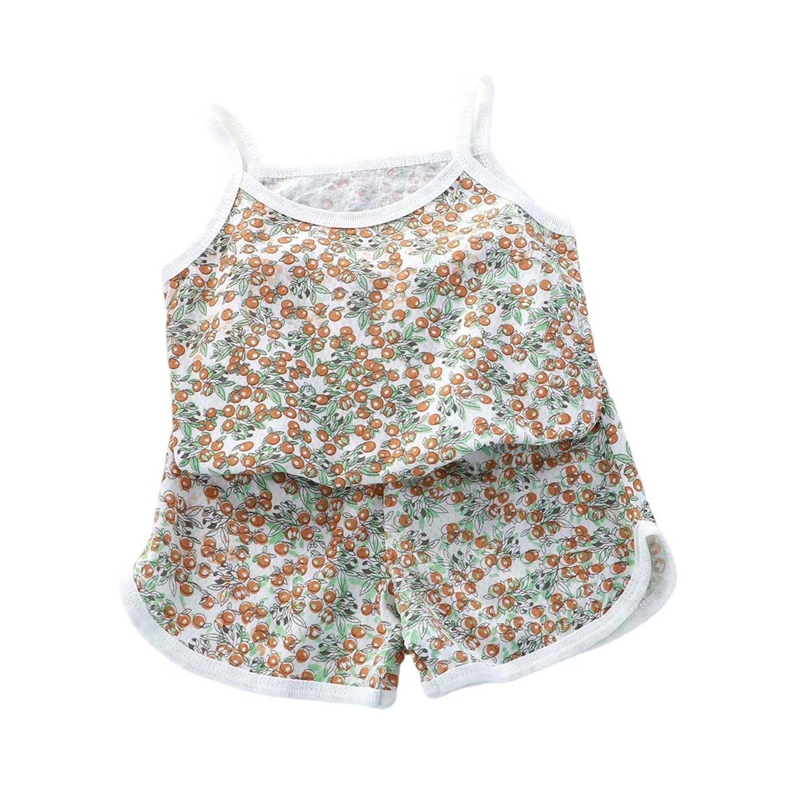 akafmk Toddler Babys Girls Casual Outfits Cute Camisole Tops Shorts Set ...