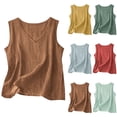 akafmk Womens Loose Tank Tops V Neck Sleeveless Tops Solid Color Casual ...