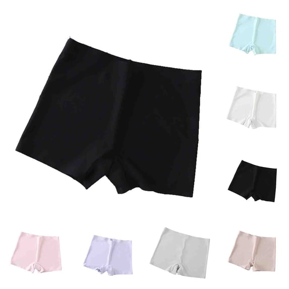 akafmk Womens Seamless Boyshorts Silk Mid Rises Boxers Underwears ...
