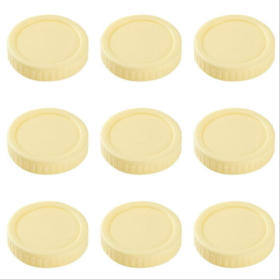 akuxy 2026 New Sale! 86mm Wide Mouth Plastic Mason Jar Lids, 9pcs ...