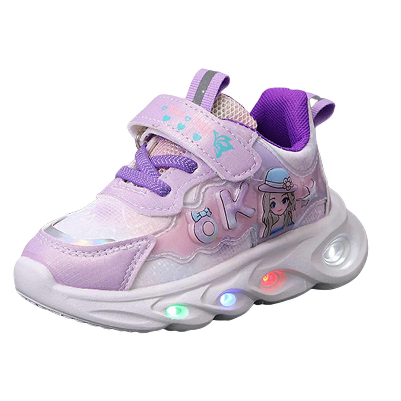 alcepopk Kids Light up Shoes LED Flashing High-top Sneakers Boys Girls ...