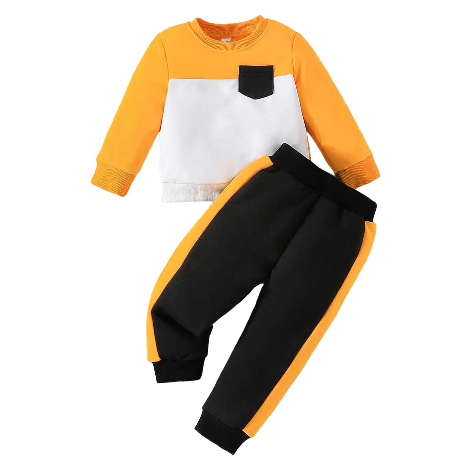 alcepopk Toddler Baby Boy Fall Winter Clothes 2-Piece Long Sleeve Top ...