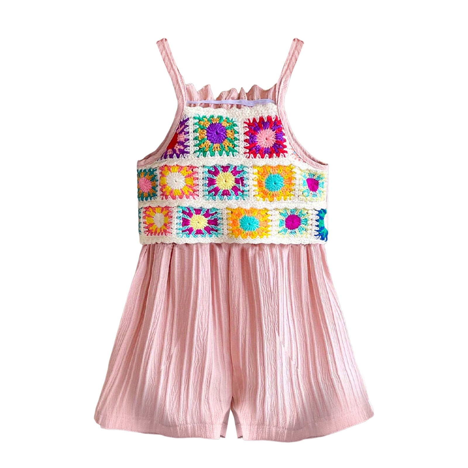 alcepopk Toddler Girl Clothes Baby Summer Sleeveless Clothing Cute Halter Romper One-piece ...