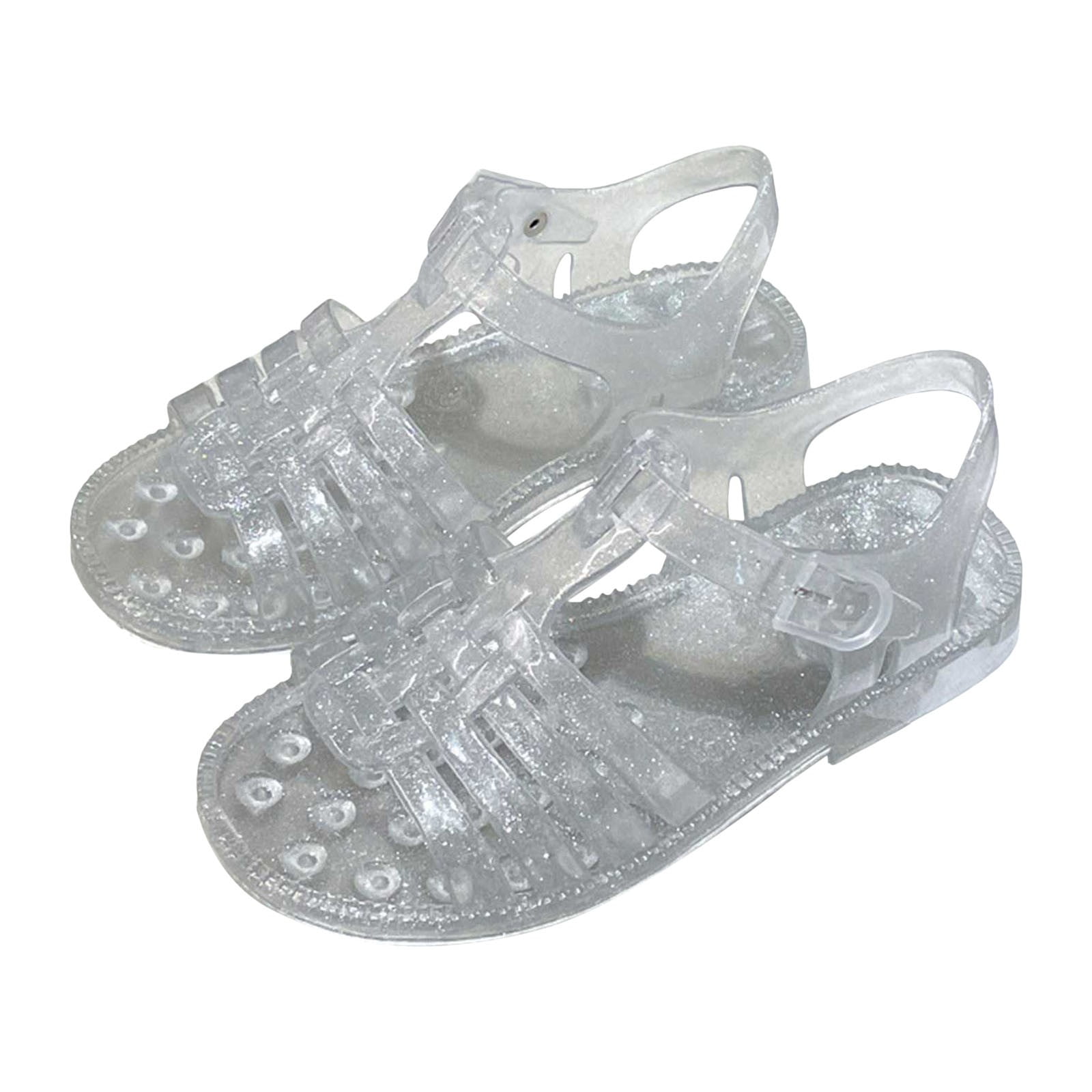alcepopk Toddler Girls Jelly Sandals Soft Rubber Sole Closed Toe Beach ...