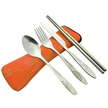 OUTLERY Portable & Reusable Cutlery Set with Case Stainless Steel ...
