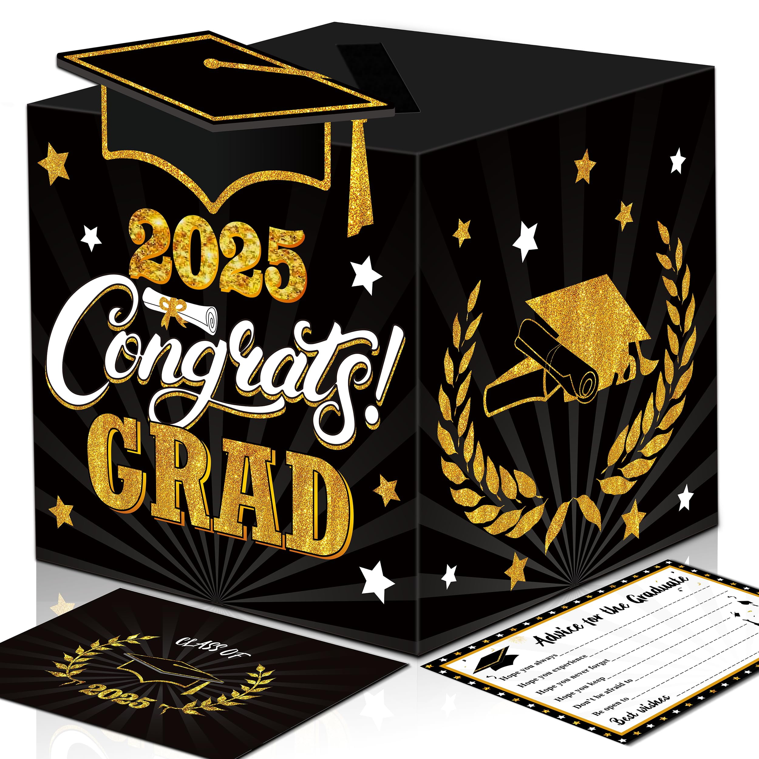 algpty Graduation Wish Cards IFF17 with Black and Gold Card Holder Box ...