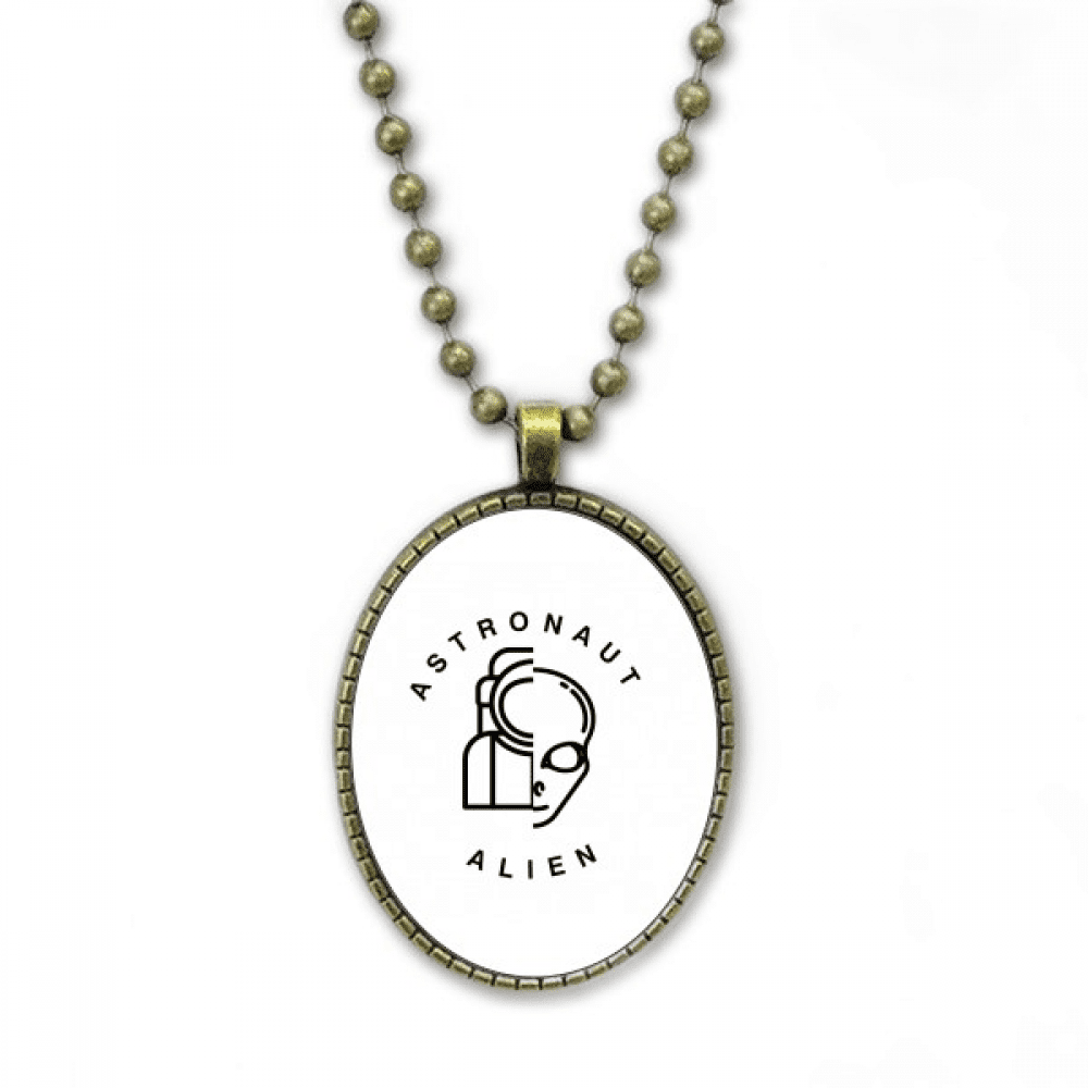 alien biological astronaut conversion necklace vintage chain bead ...