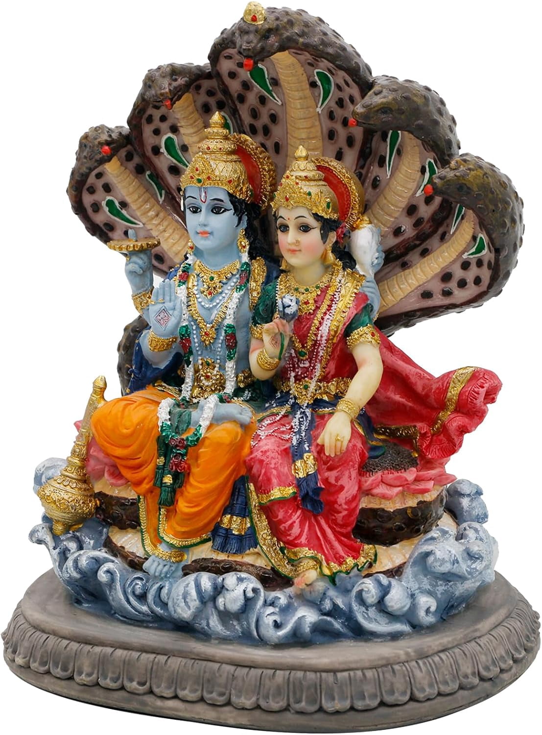 alikiki Hindu Laxmi Narayan Statue - 6.4”H Indian Idol Lakshmi Narayan ...