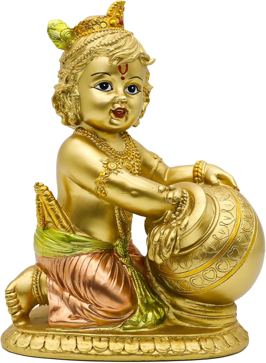 alikiki Hindu Lord Baby Krishna Statue – Indian Idol Krishna Figurines ...