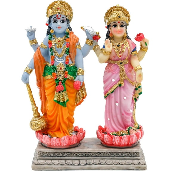alikiki Vishnu Lakshmi Narayana Statue – 4.7 Inch Lord Vishnu W/Laxmi ...