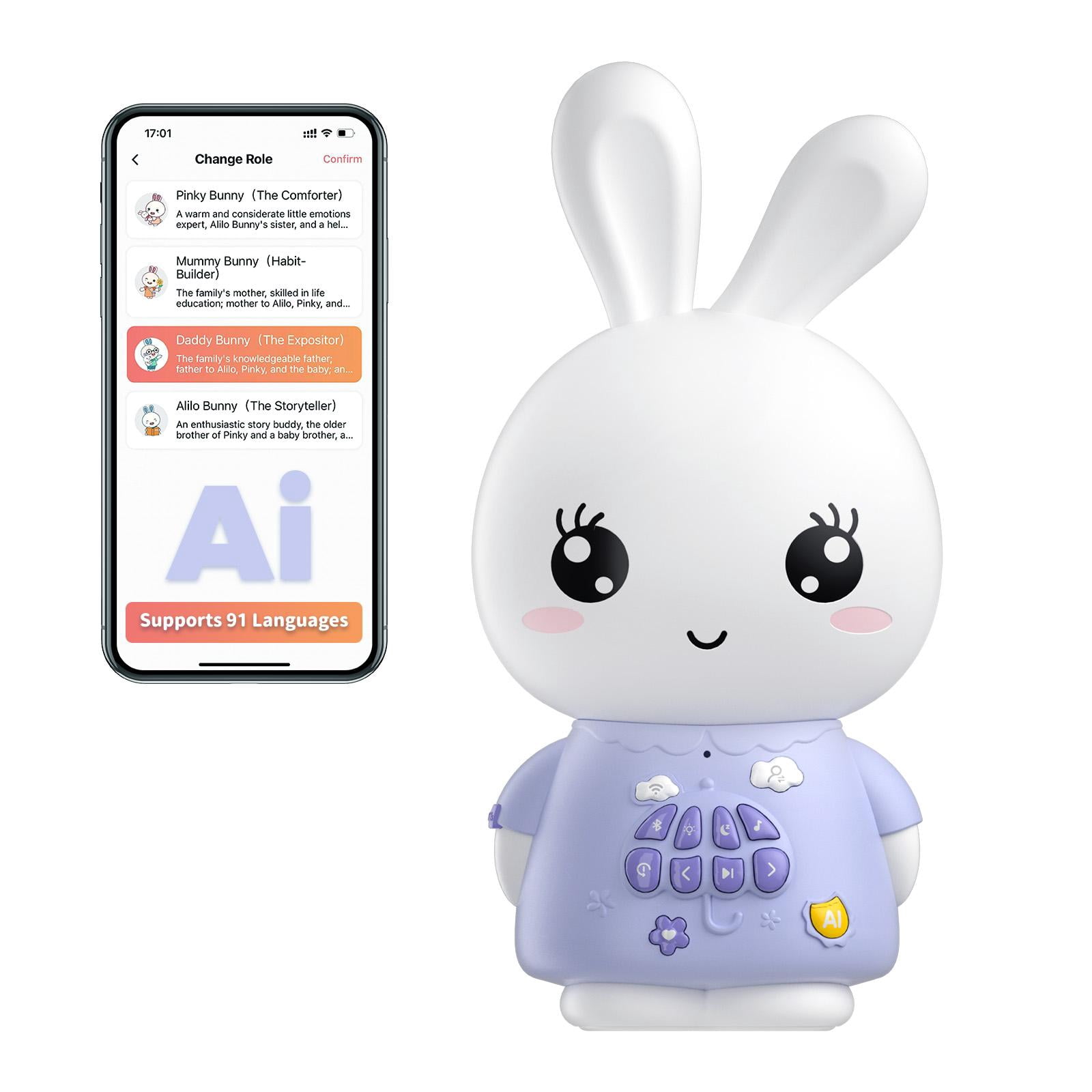 alilo Smart Bunny - Kids Smart Storytelling Toy, Bluetooth Speaker ...