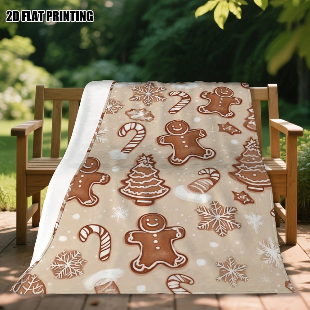 alk 2D Flat Printing Gingerbread Man Christmas Tree Candy Cane ...