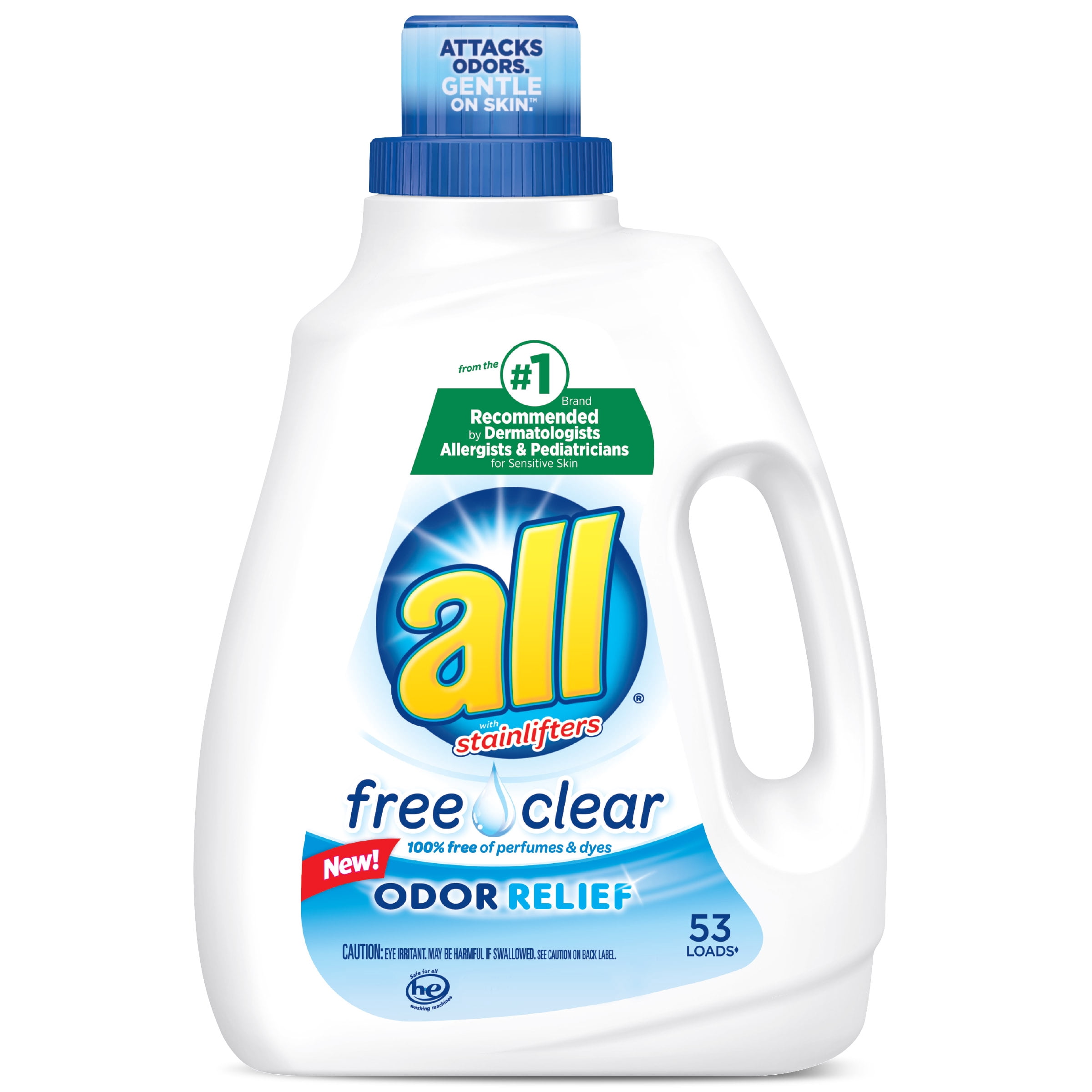 all Free Clear Odor Relief for Sensitive Skin, 26 Loads, Liquid Laundry ...