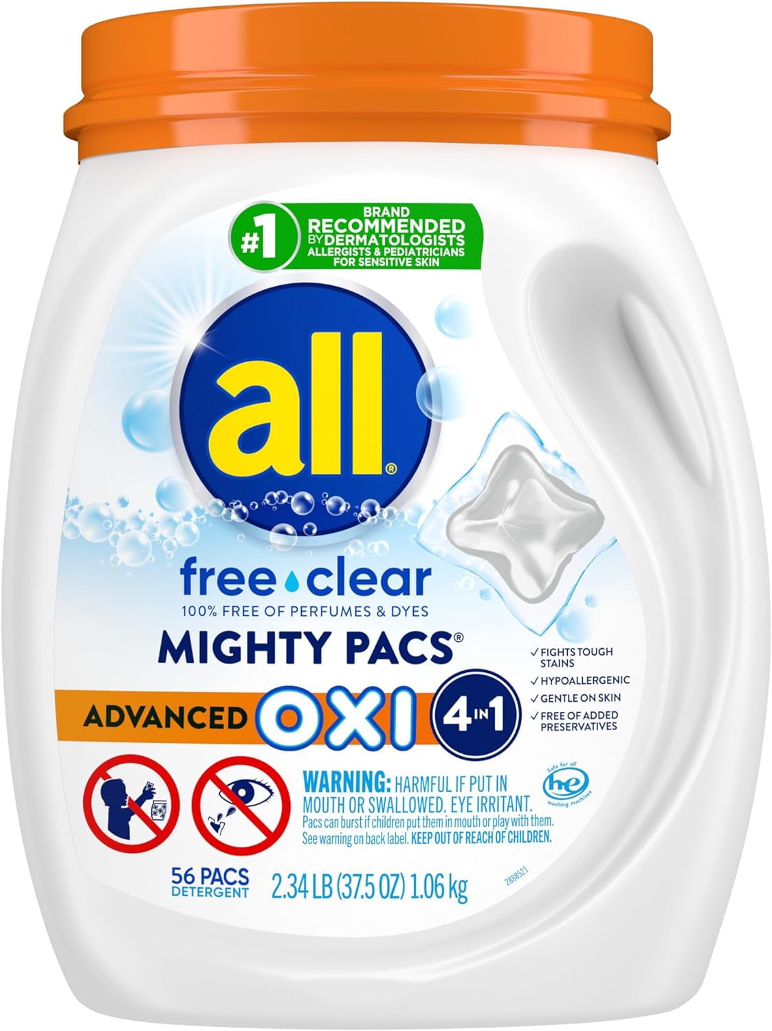 all Laundry Detergent Pacs, Mighty Pacs with OXI Stain Removers and ...