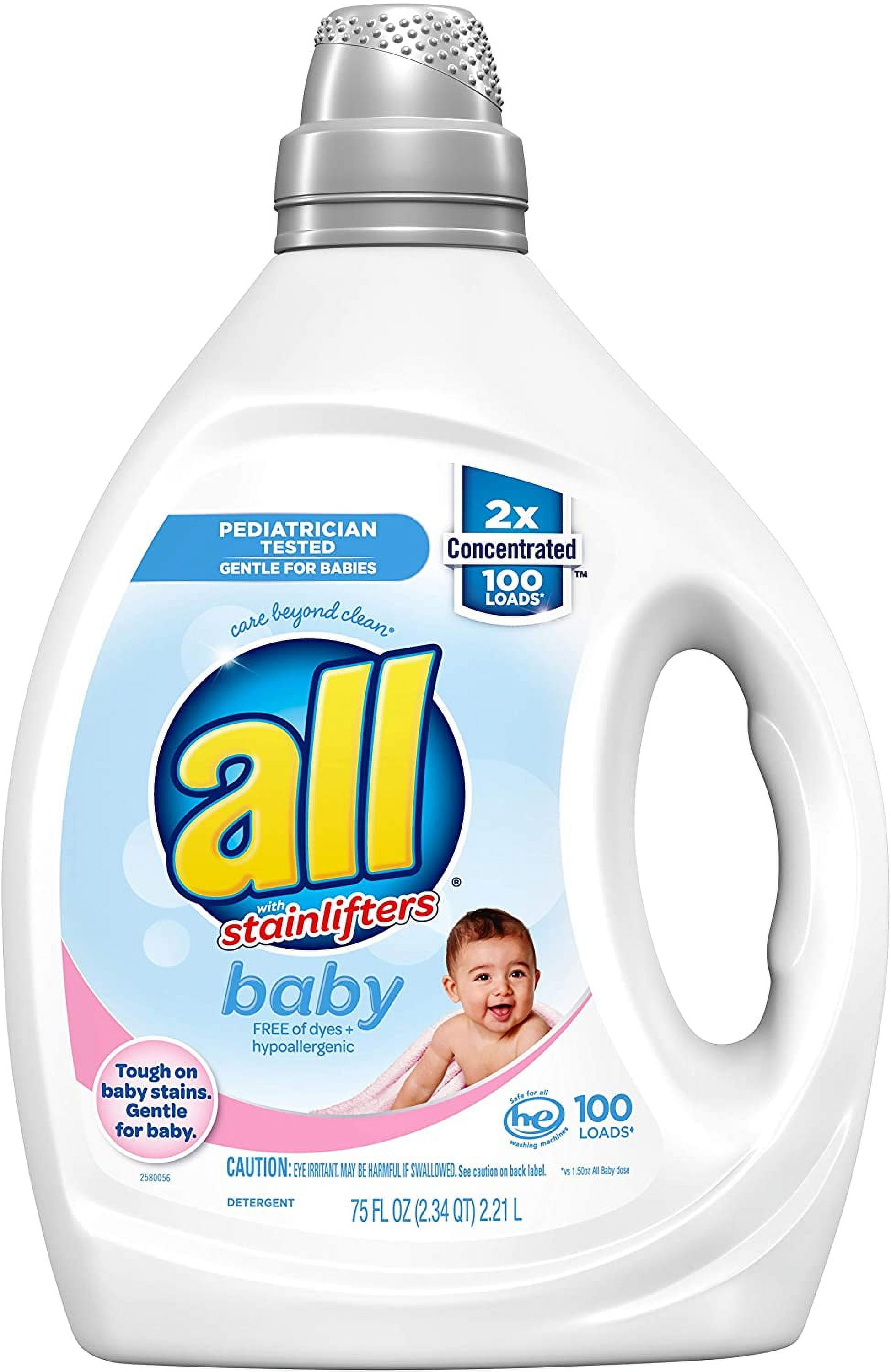 All Baby Liquid Laundry Detergent, Hypoallergenic, Sensitive Skin Wash ...