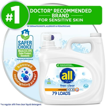 all Free & Clear Plus HE Liquid Laundry Detergent, 158 Loads, 237 fl oz ...
