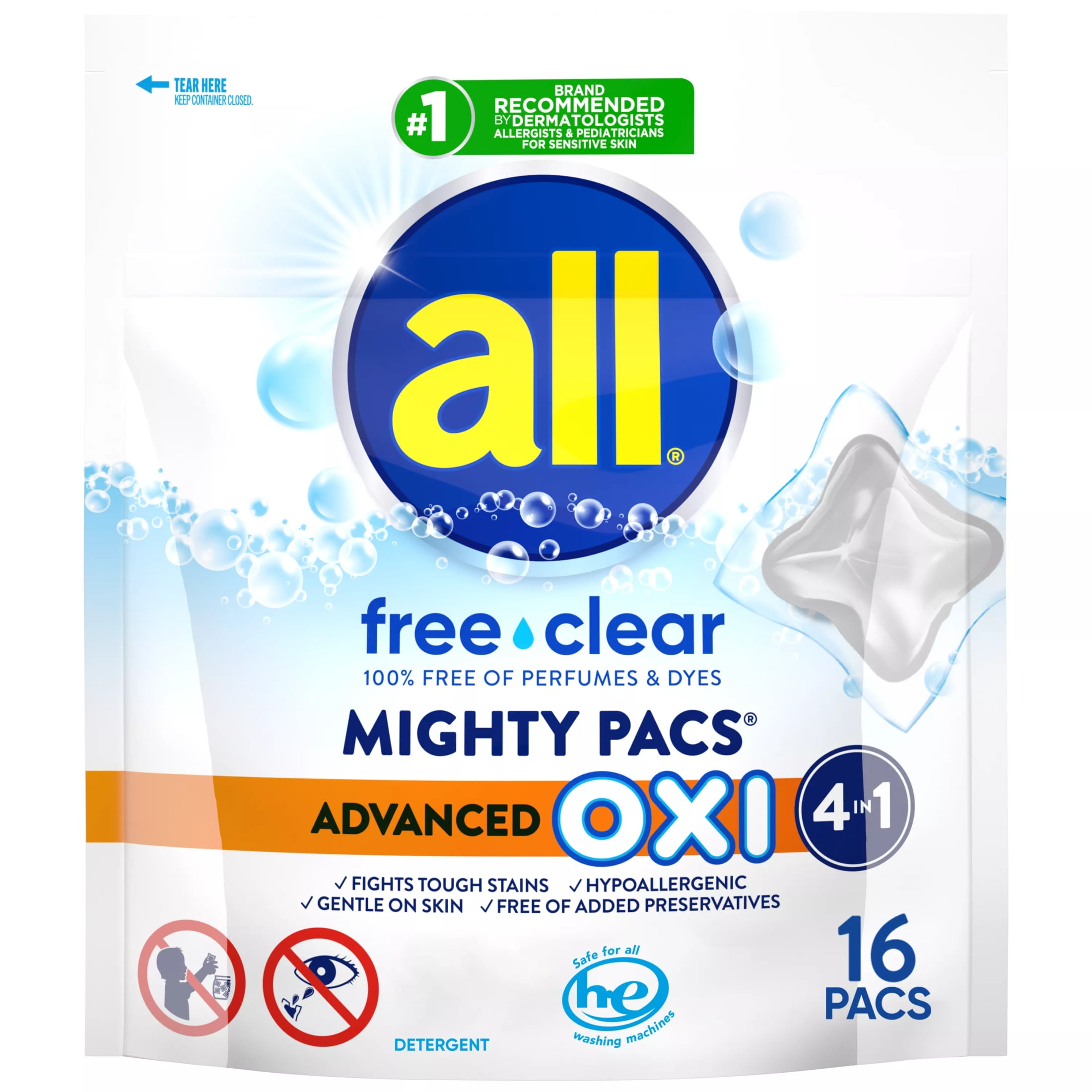 all Laundry Detergent Pacs, Mighty Pacs with OXI Stain Removers and ...