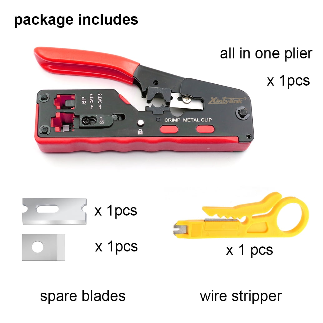 all in one rj45 pliers networking crimper cat5 cat6 cat7 cat8 crimping ...