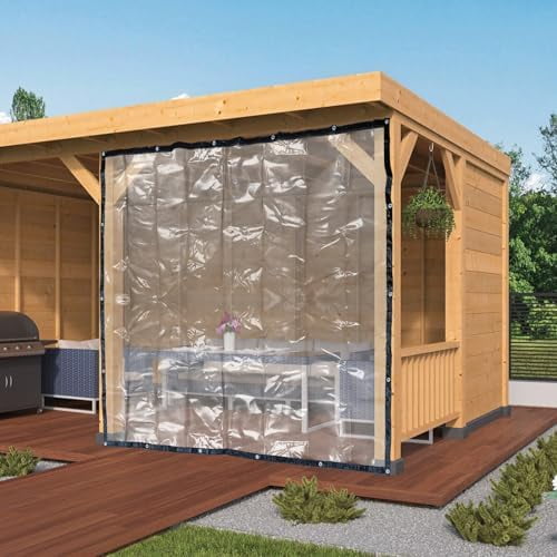 all-round protection clear tarp, 8ft × 10ft heavy duty clear tarps with ...